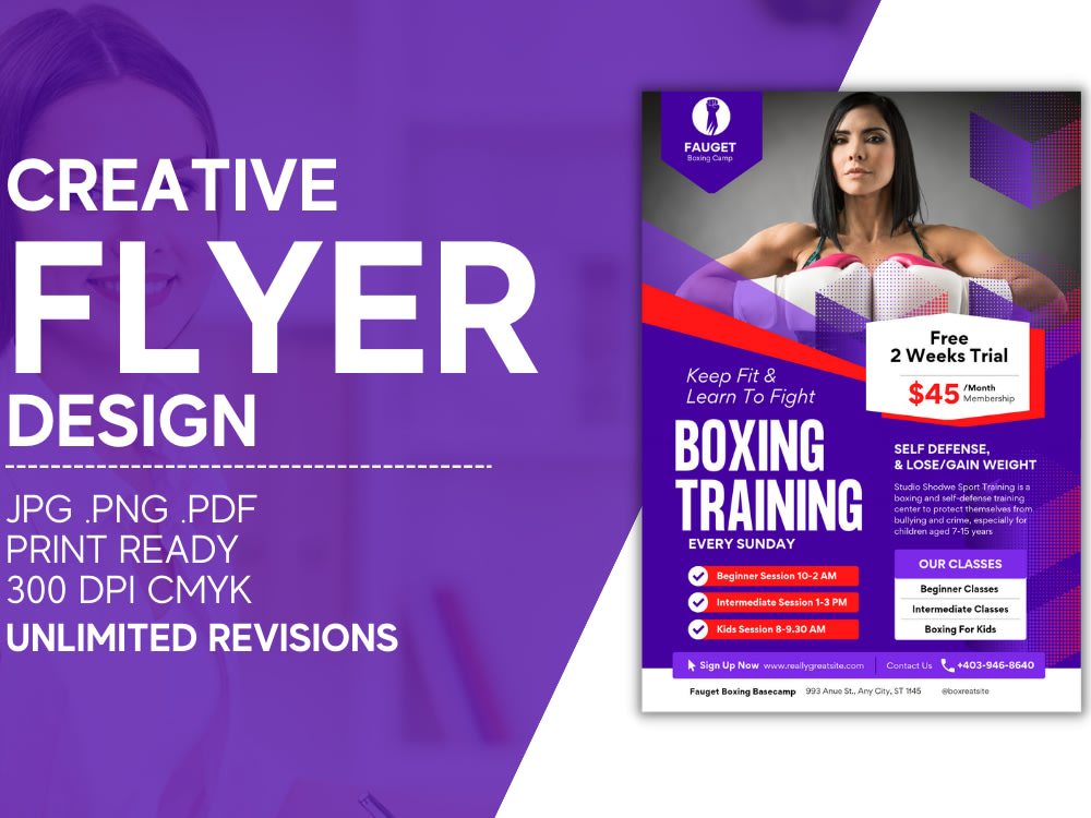 A flyer design, brochure, postcard, trifold, bifold, poster | Upwork