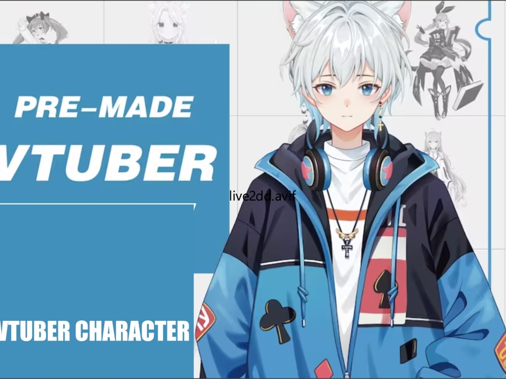 High quality anime character for live2d, vtuber, rigging, vtuber avatar ...
