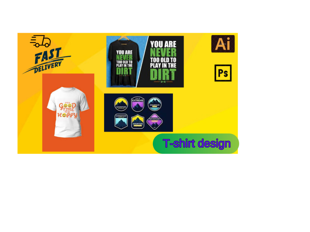 Creative and typography T-shirt design | Upwork