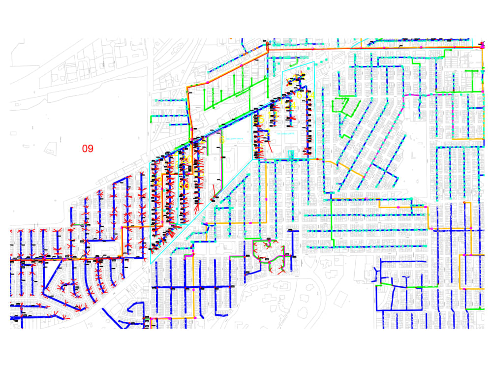 Telecommunication Engineering FTTH Design/Fibre design and 2D drafting ...