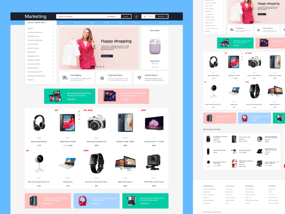 Modern web design UI UX for website and landing page figma psd adobe xd ...