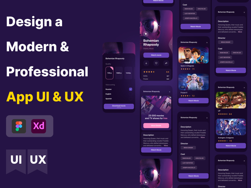 A Modern & Professional App UI & UX | Upwork
