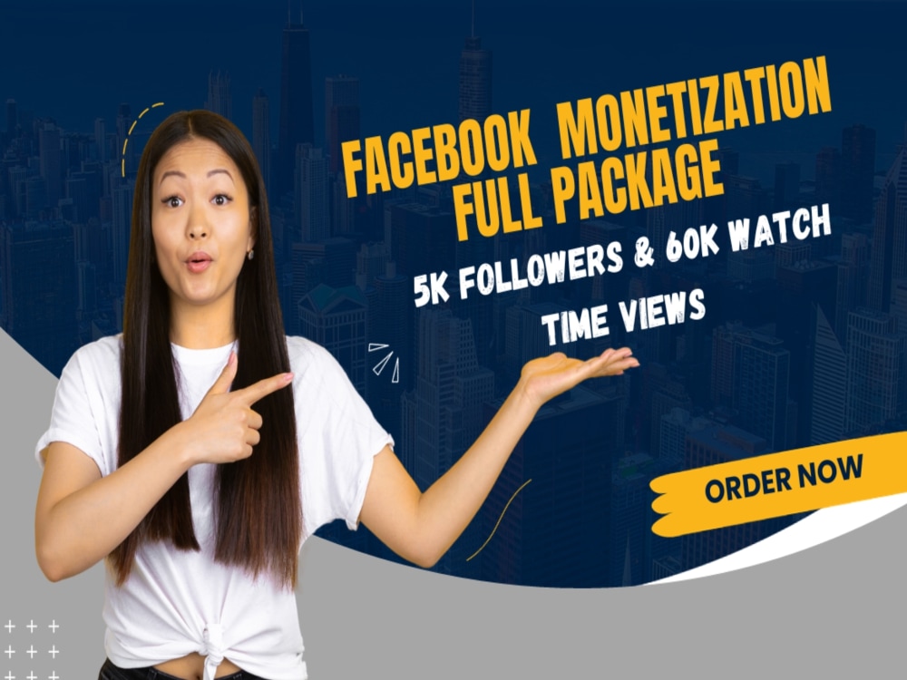 Facebook full monetization package ,5k followers and 60k watch time ... Facebook full monetization package ,5k followers and 60k watch time ...