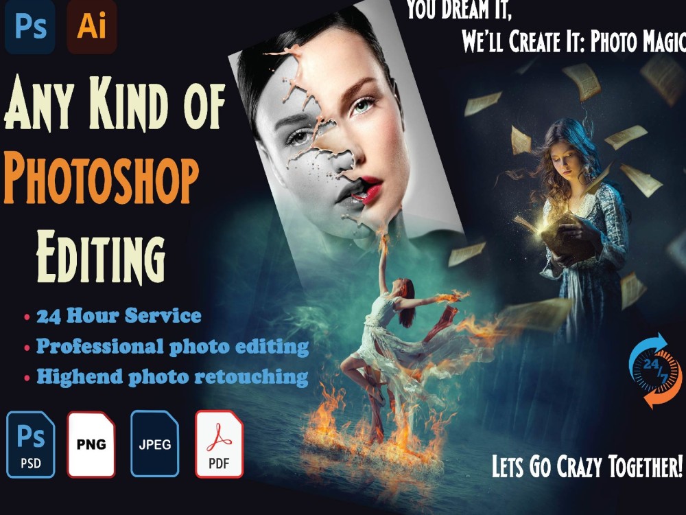 Any Photoshop, image, photo editing photo retouching and manipulation ...