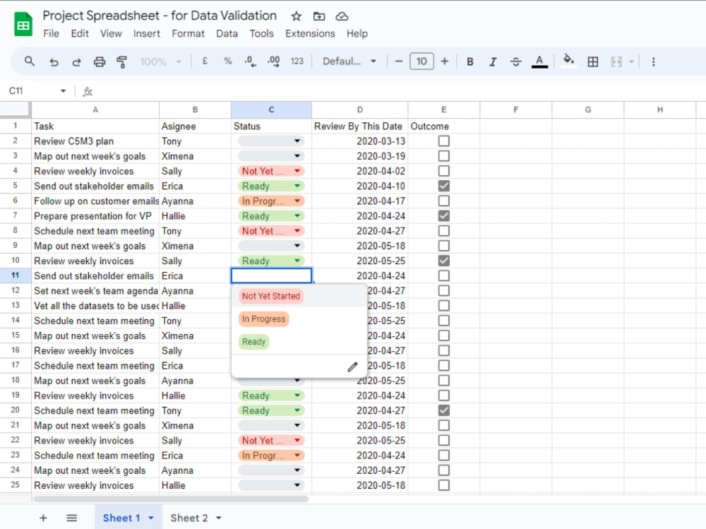 A custom Excel spreadsheet | Upwork