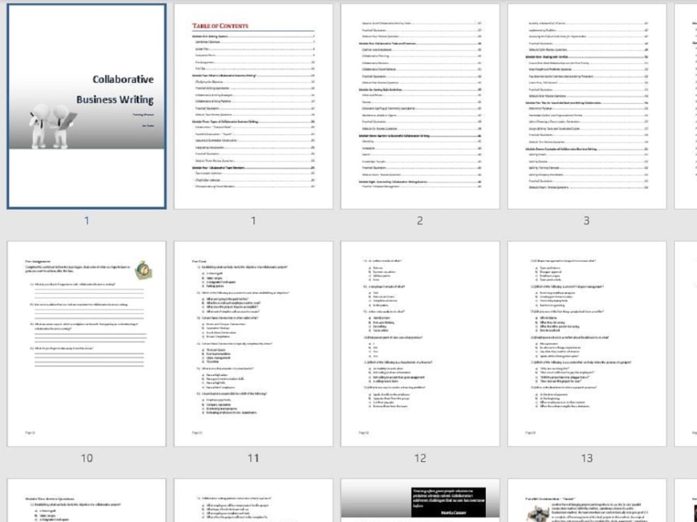 A full Collaborative Business Writing Workshop with all materials ...