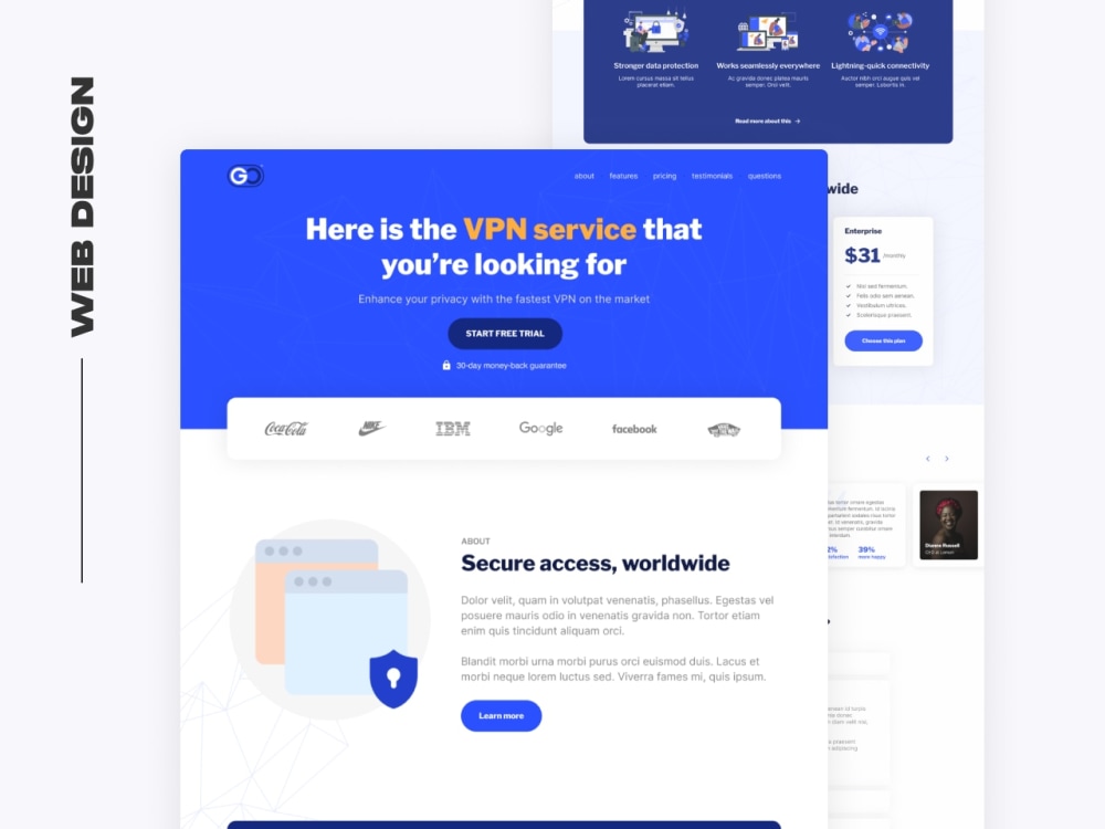 A modern and stunning design of your web | Upwork