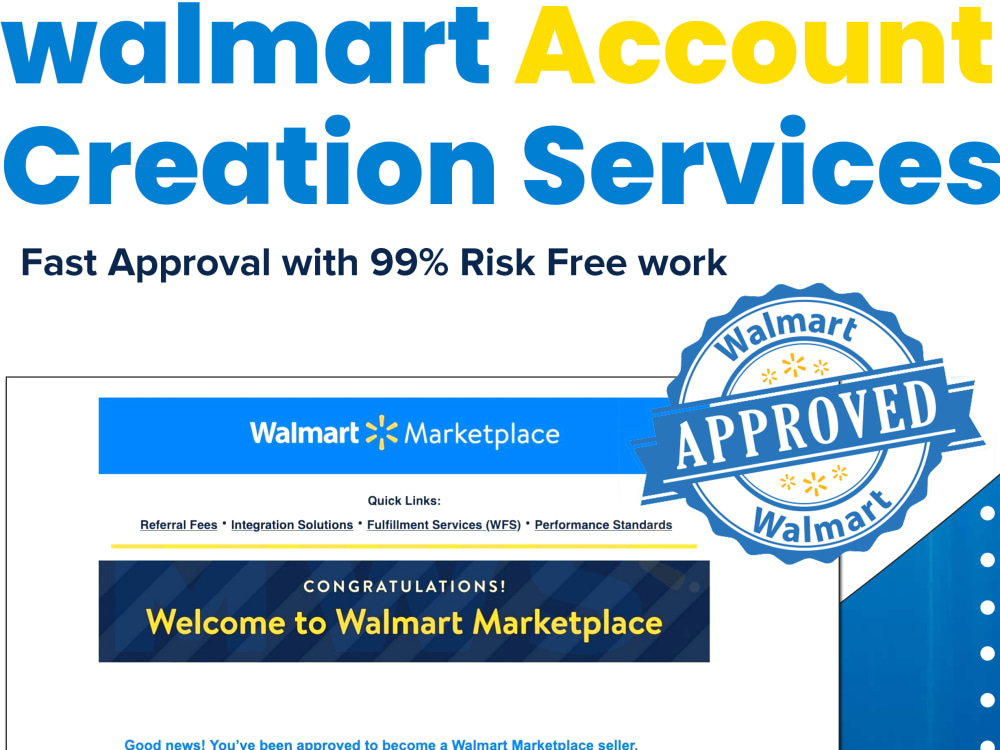 Walmart Seller Central Approval and Setup with 3 weeks of Free Support ...