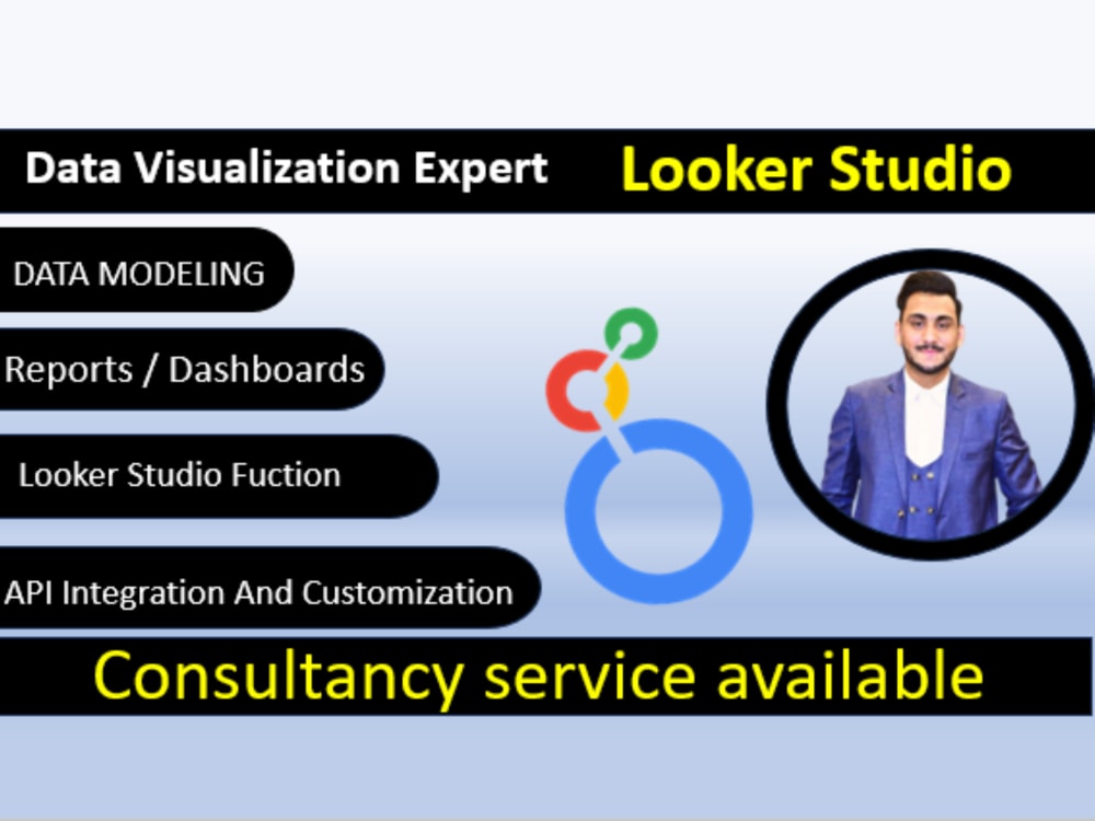 There will be a stunning Looker Studio dashboard with a different dataset. | Upwork