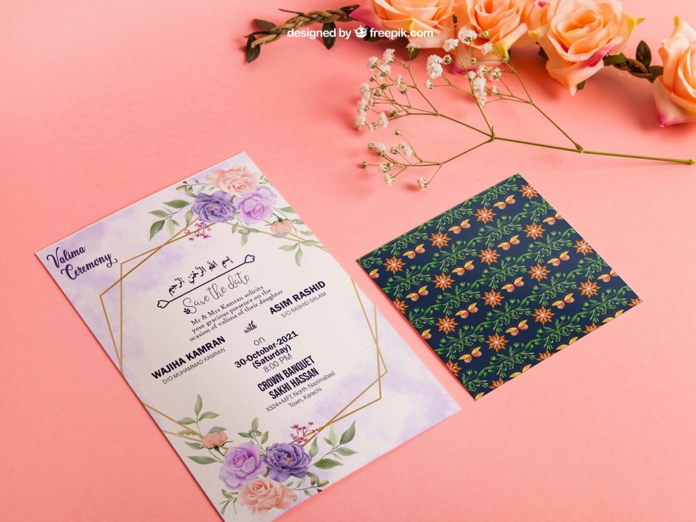 An attractive and trendy invitation card design | Upwork