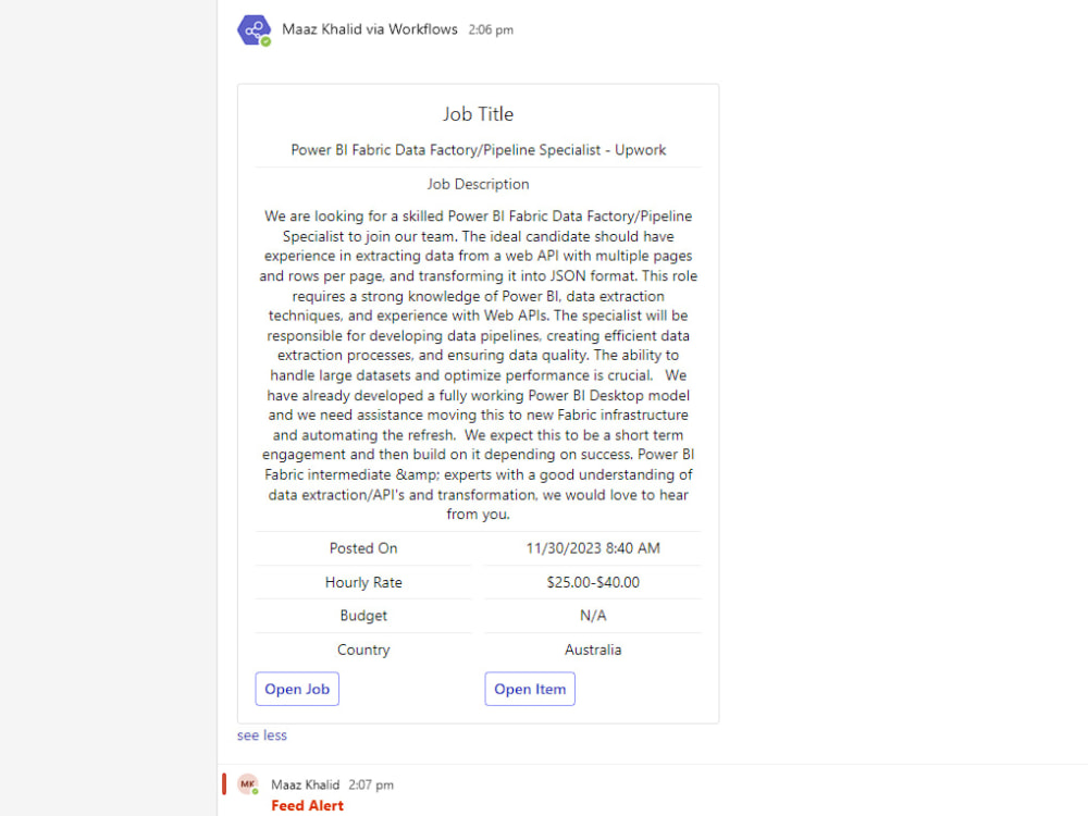 An Upwork Job Feed Automation Power Automate And Sharepoint Solution Upwork