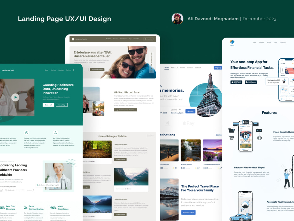 Responsive Website Landing Page | UX/UI Design | Figma | Upwork