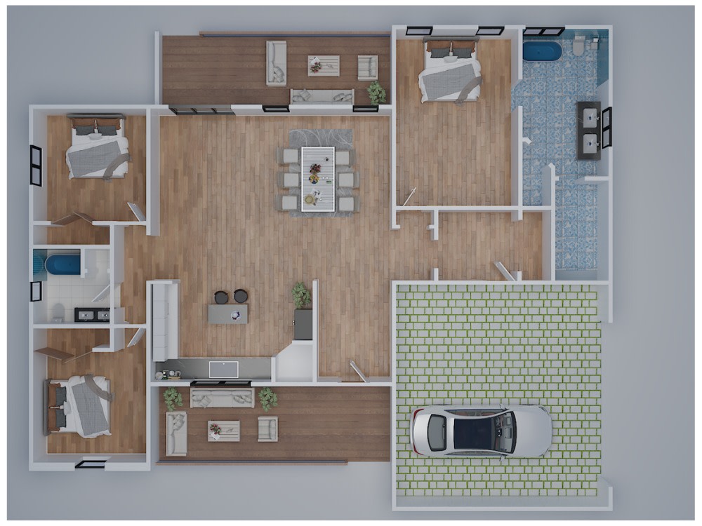 A photorealistic 3D Floor Plan Render | Upwork