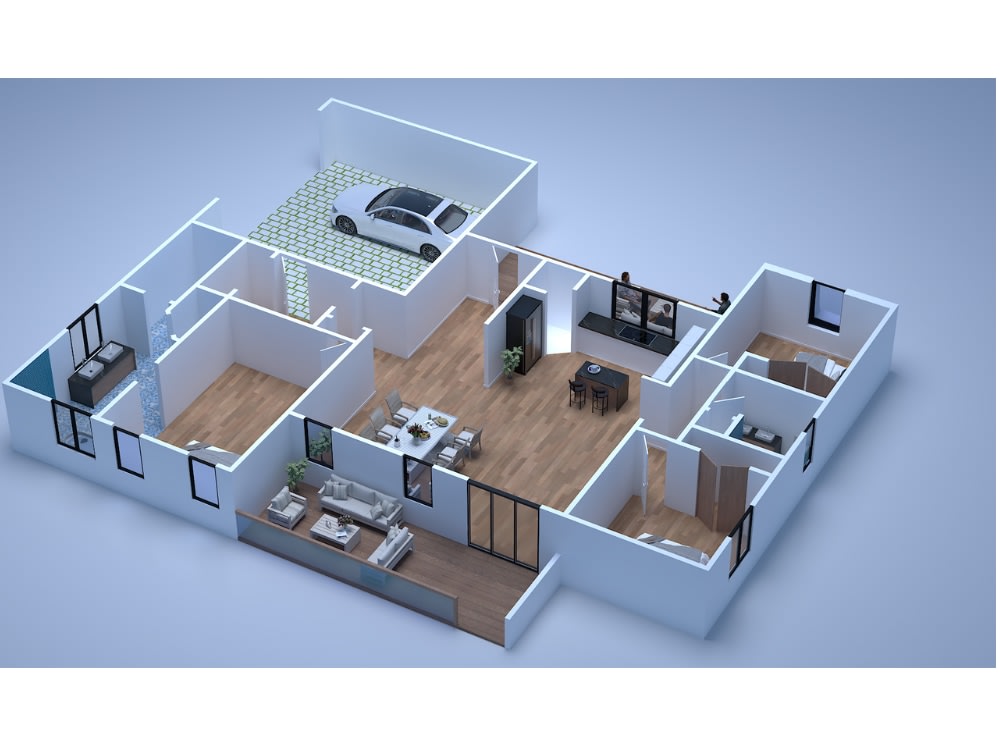 A photorealistic 3D Floor Plan Render | Upwork