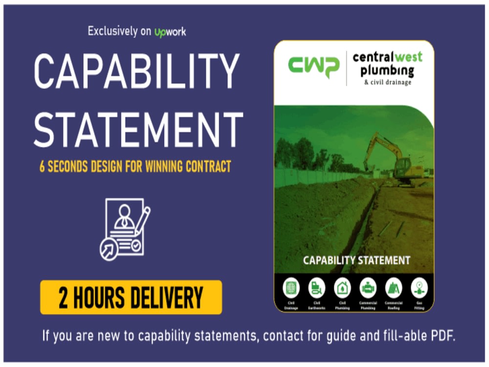 Design capability statement for your business in 2 hour | Upwork