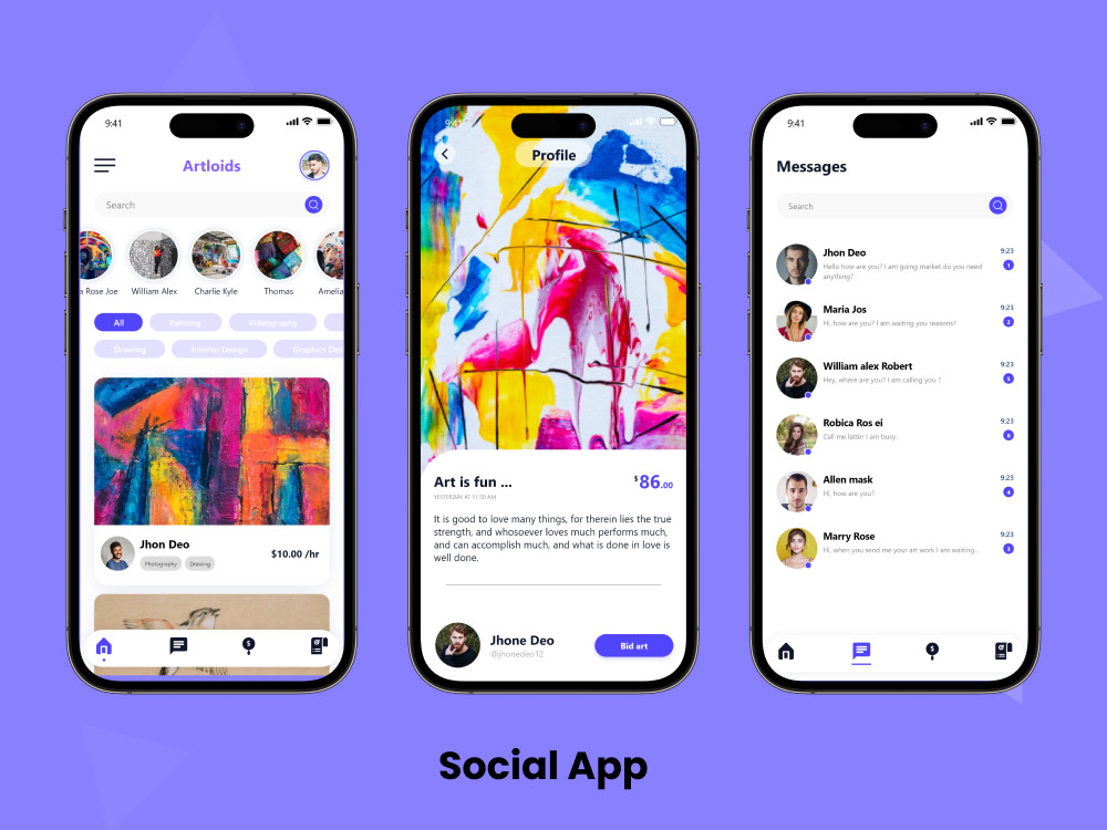 A creative mobile app UI/UX designs | Upwork