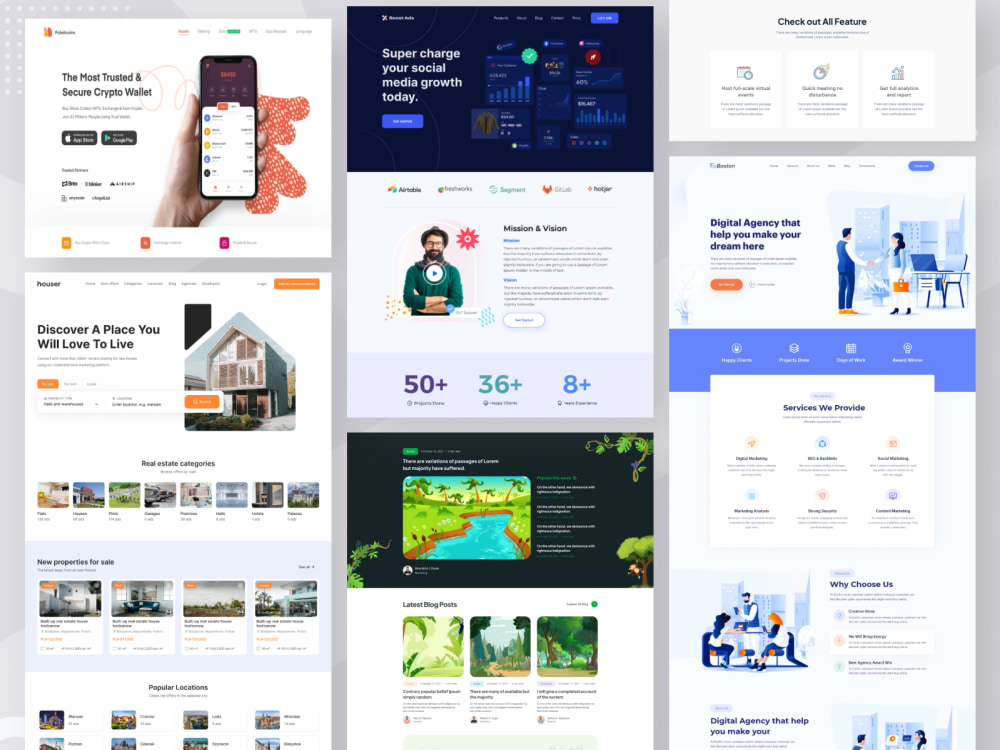 Website Landing Page, UI UX design with Top-notch Visuals for Your ...