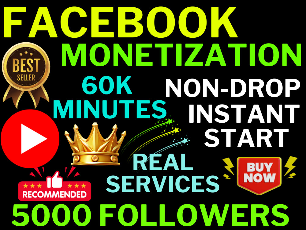 5,000 Facebook followers and 60K minute Views on Facebook page Monetization | Upwork