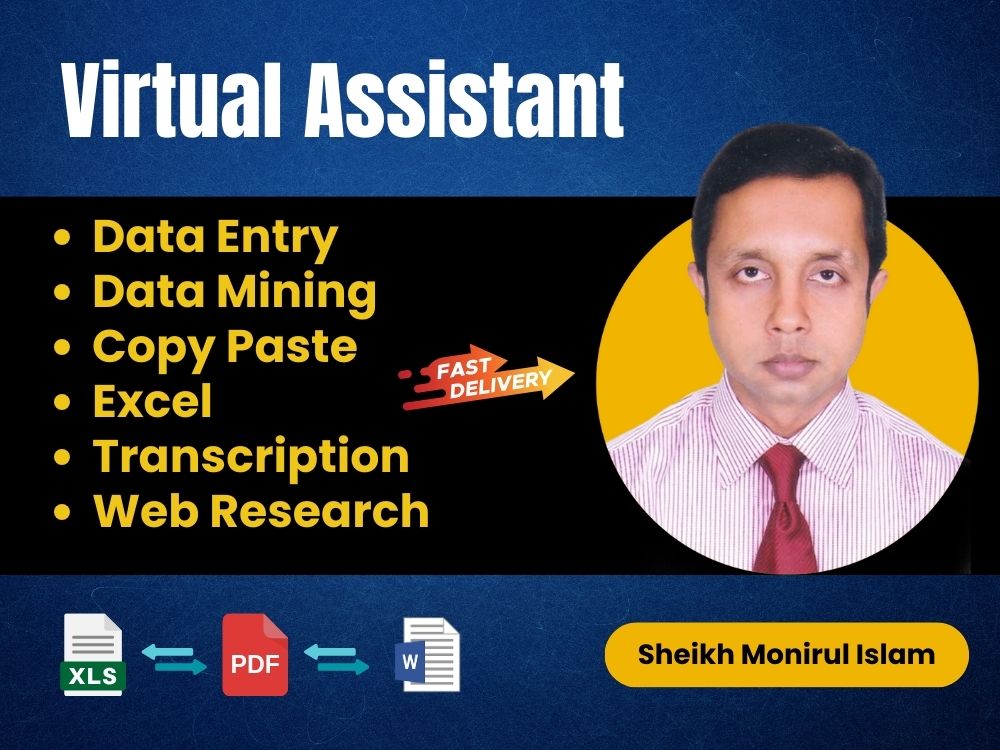 Data Entry, Data Mining, Copy Paste, Excel, Transcription, Web Research | Upwork