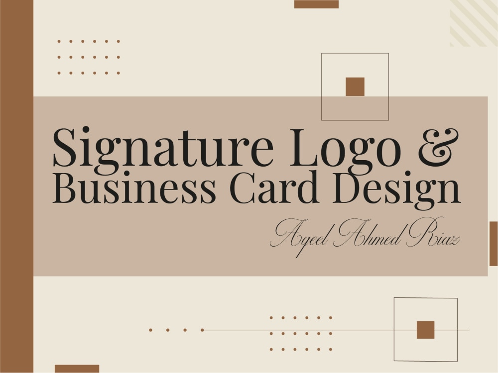 Signature, Cursive, Handwritten, Script Logo, Business Card with Brand ...
