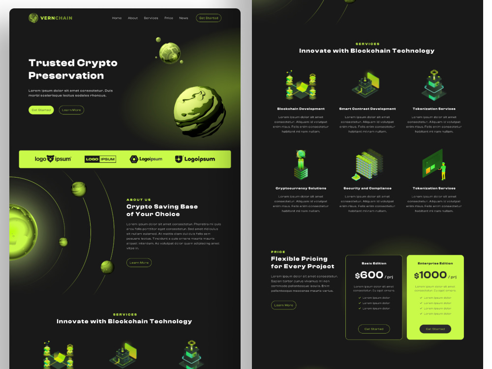 Custom Blockchain UI UX design , NFT website, dApps UI, ICO website design | Upwork