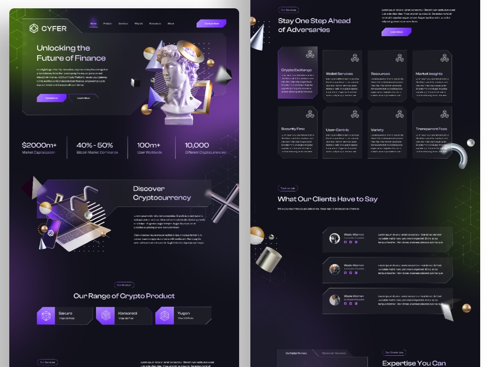 Custom Blockchain UI UX design , NFT website, dApps UI, ICO website design | Upwork