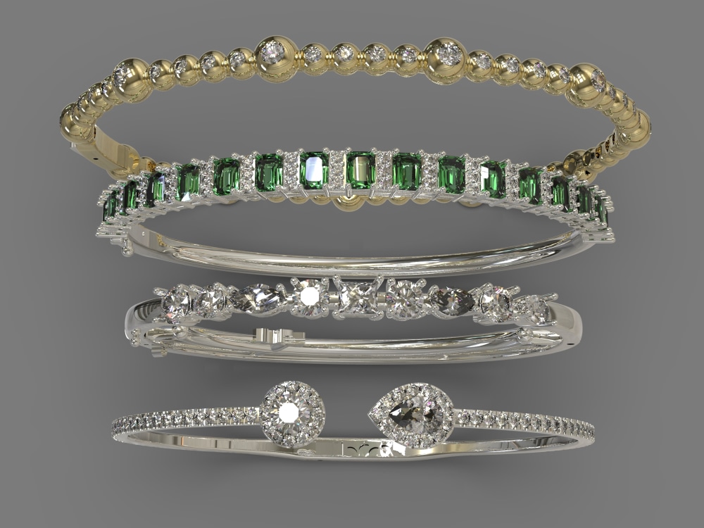 3D CAD jewelry models - bracelets (tennis, bangle, chains) | Upwork