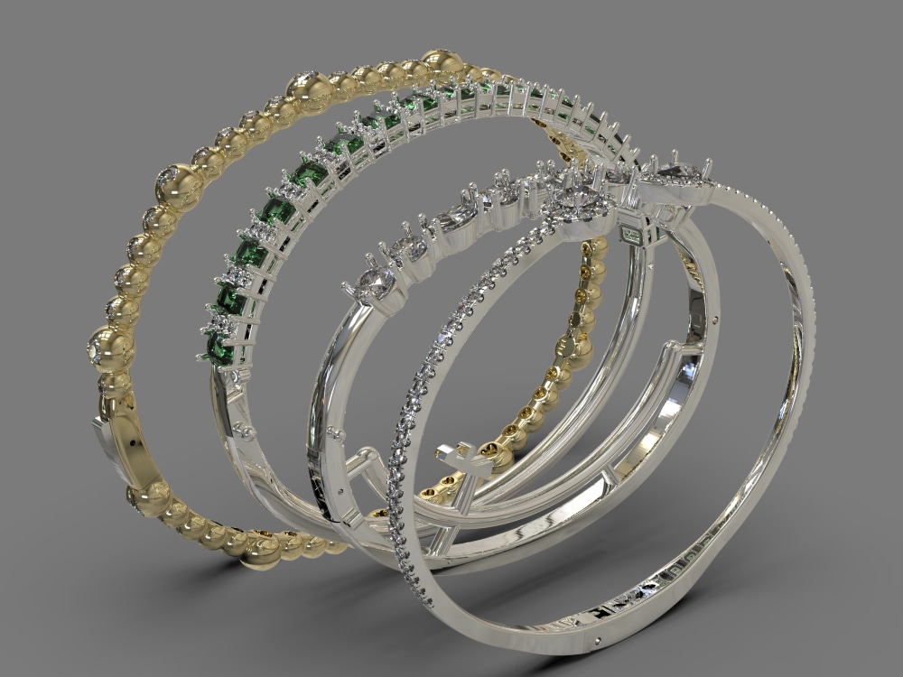 3D CAD jewelry models - bracelets (tennis, bangle, chains) | Upwork