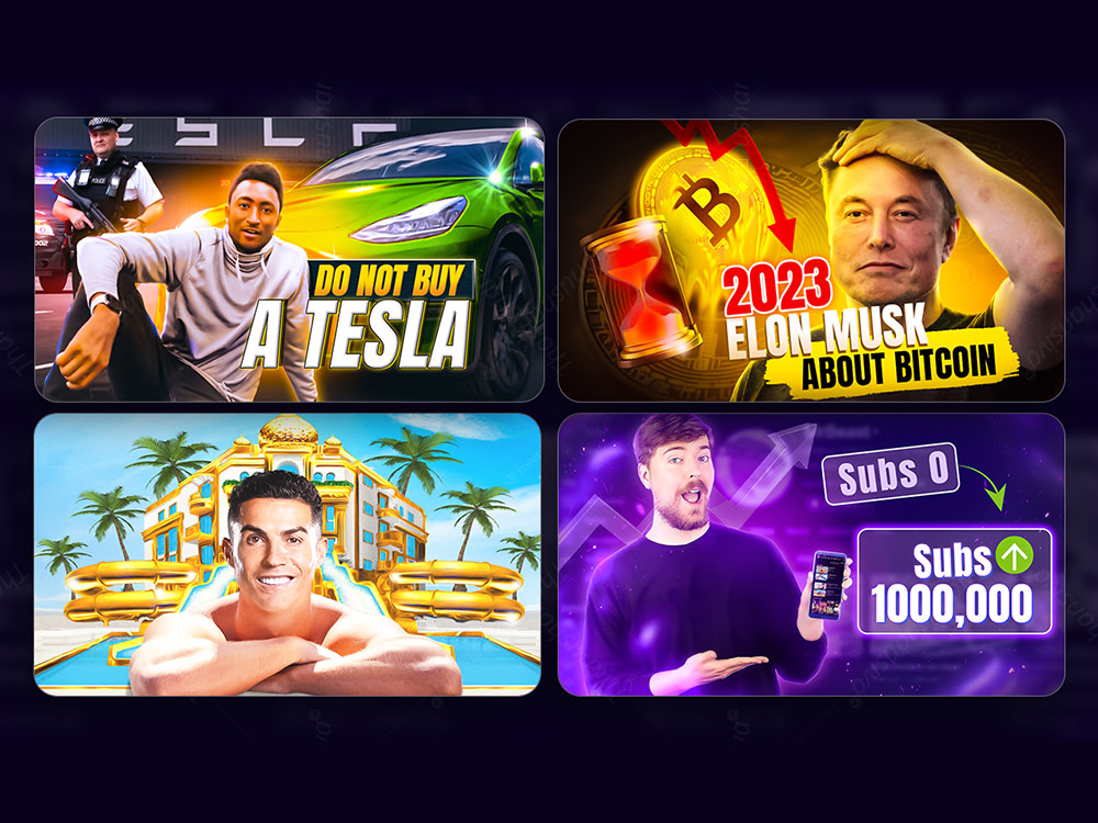 Attractive YouTube thumbnail designs|Thumbnail |Youtube Thumbnails | Upwork