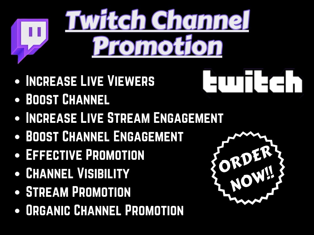 Twitch channel promotion for more live viewers and stream engagement ...
