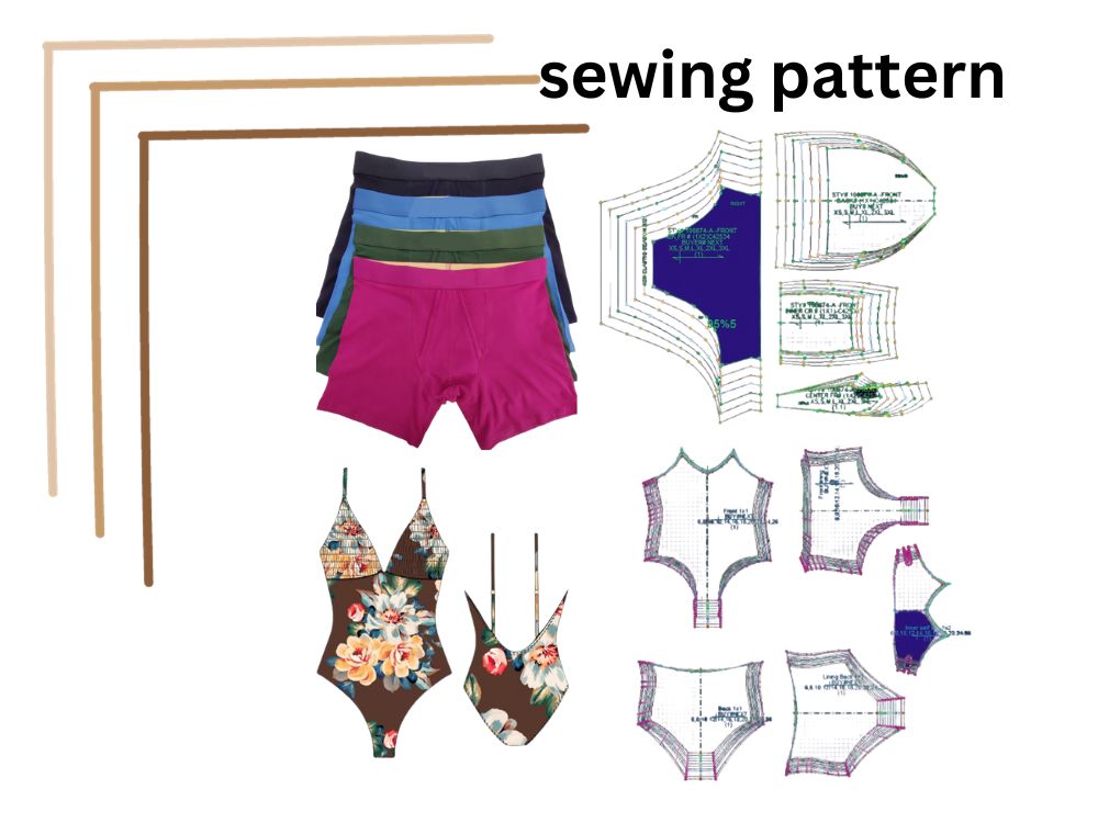 Sewing pattern for kid's wear, and underwear boxer swimwear pattern ...