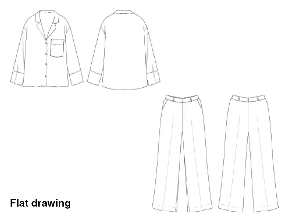 Flat sketch- technical drawing of your garment. | Upwork