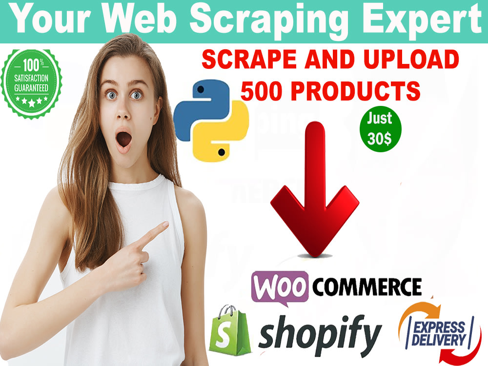 Scrape products and Bulk upload in Shopify, Wix or Woocommerce store | Upwork