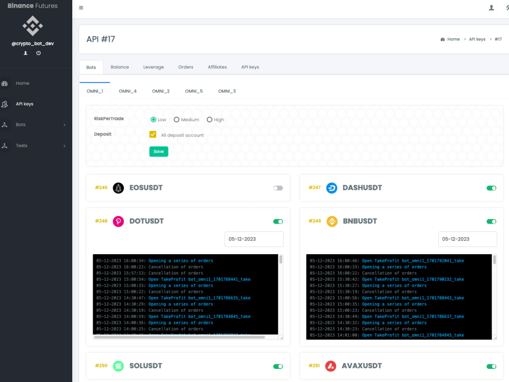 Crypto trading bot 24/7 with terminal, AI + Algo | Upwork