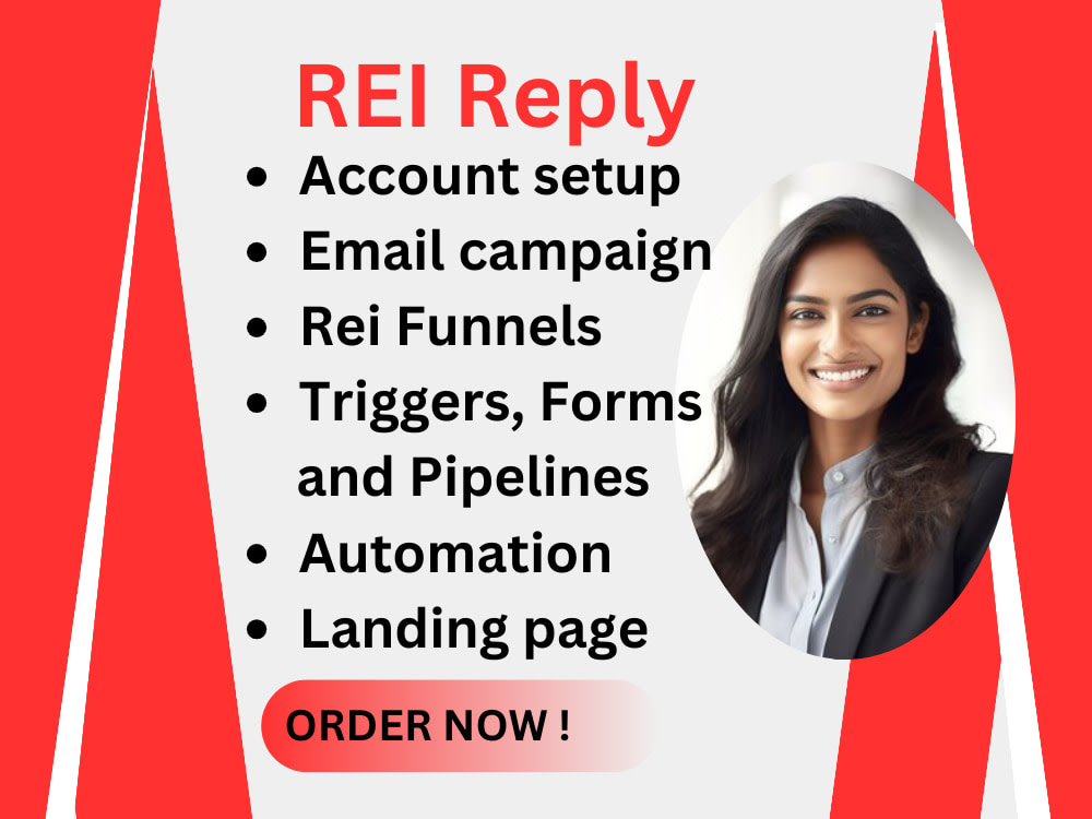 Rei reply funnel, email automation and landing page on rei reply | Upwork