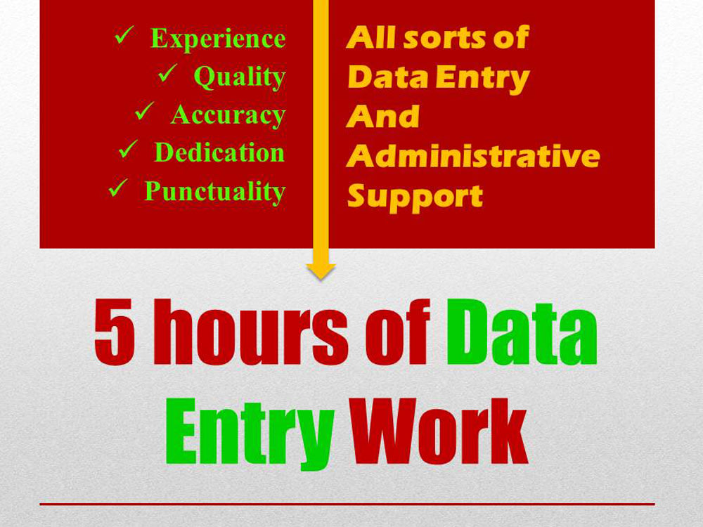 5 hours of Web Research /Data Entry | Upwork