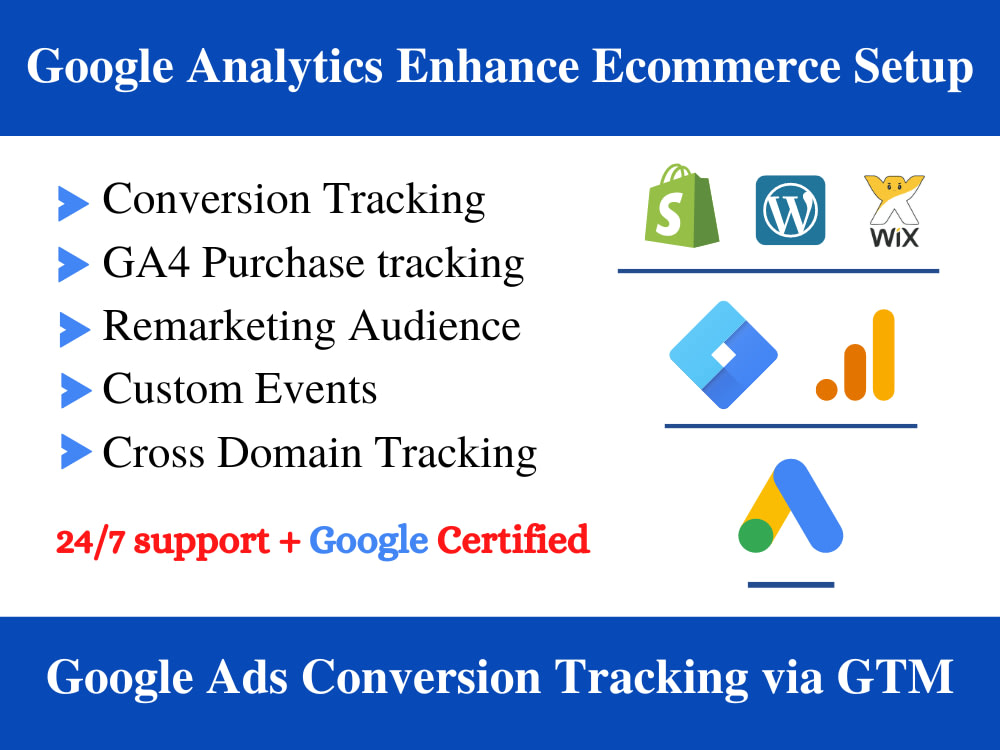 Conversion Tracking, Google Analytics 4, Ecommerce Tracking, FB Pixel | Upwork