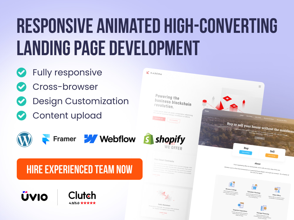 Responsive Animated High-Converting Landing Page Development | Upwork