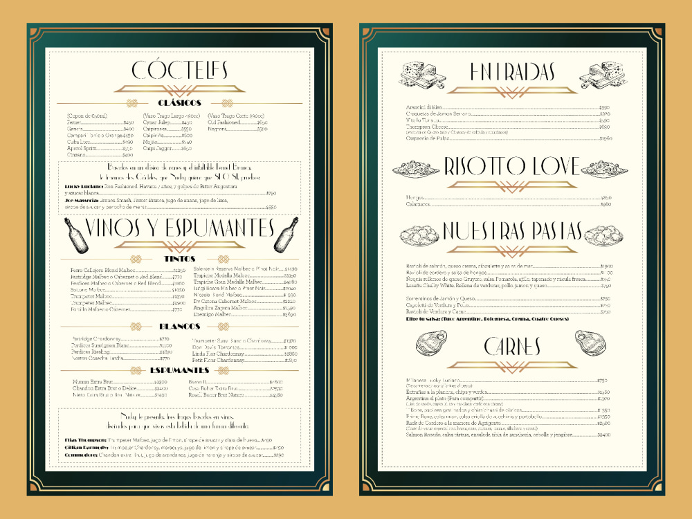 Amazing bar menu design | Upwork