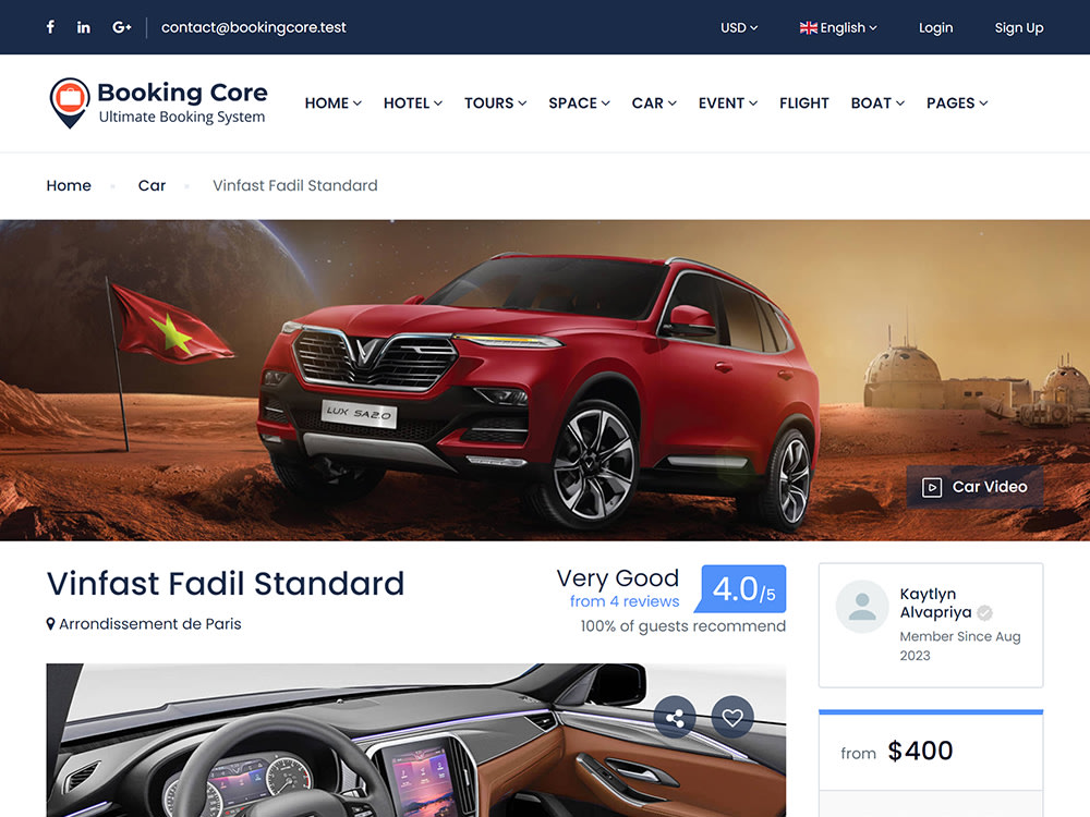 A Laravel-based customized booking system. | Upwork
