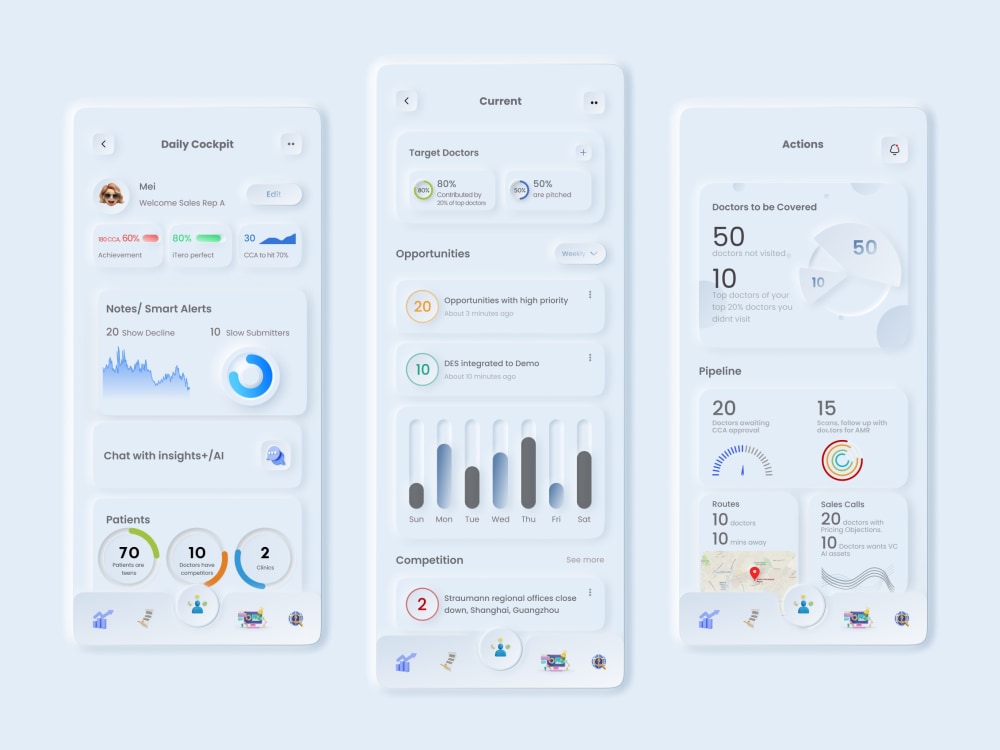 A Neumorphic UI UX Design for Mobile Apps, Dashboards, Web Apps ...