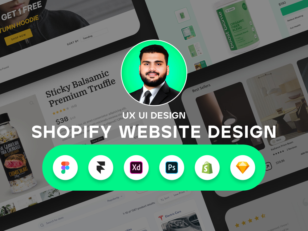 Custom shopify website design ui ux, e-commerce website, brand website ...