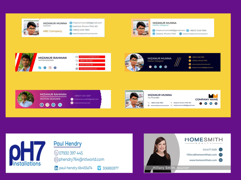 Animated email signature video or gif. | Upwork