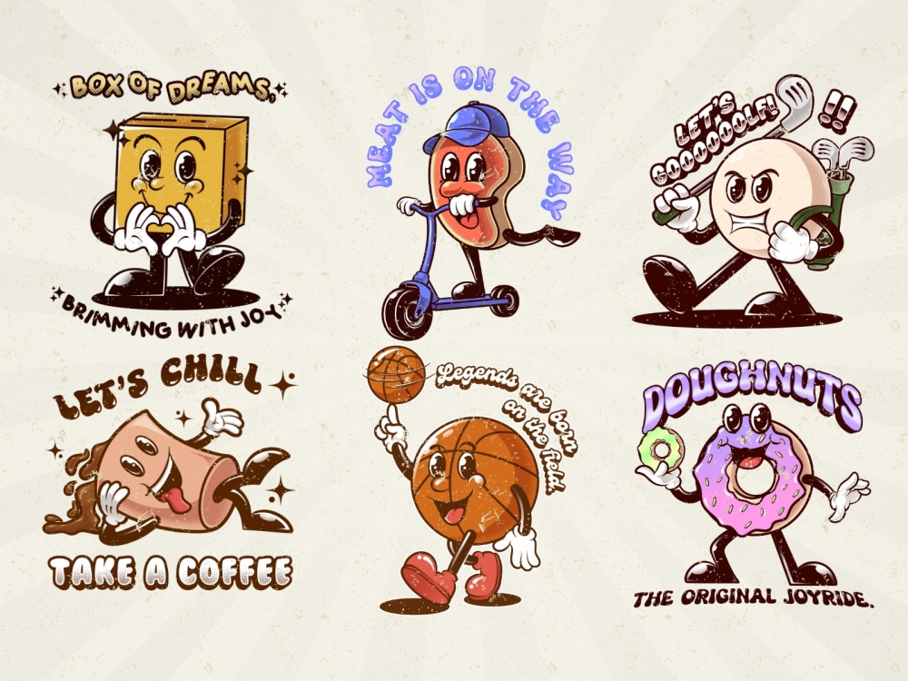 A vintage retro mascot cartoon style | Upwork