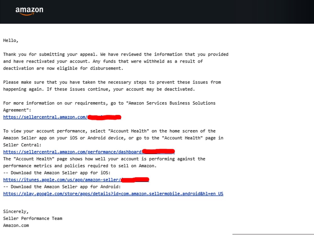 Amazon Account Reinstatement | Account Health | Account Reactivation ...
