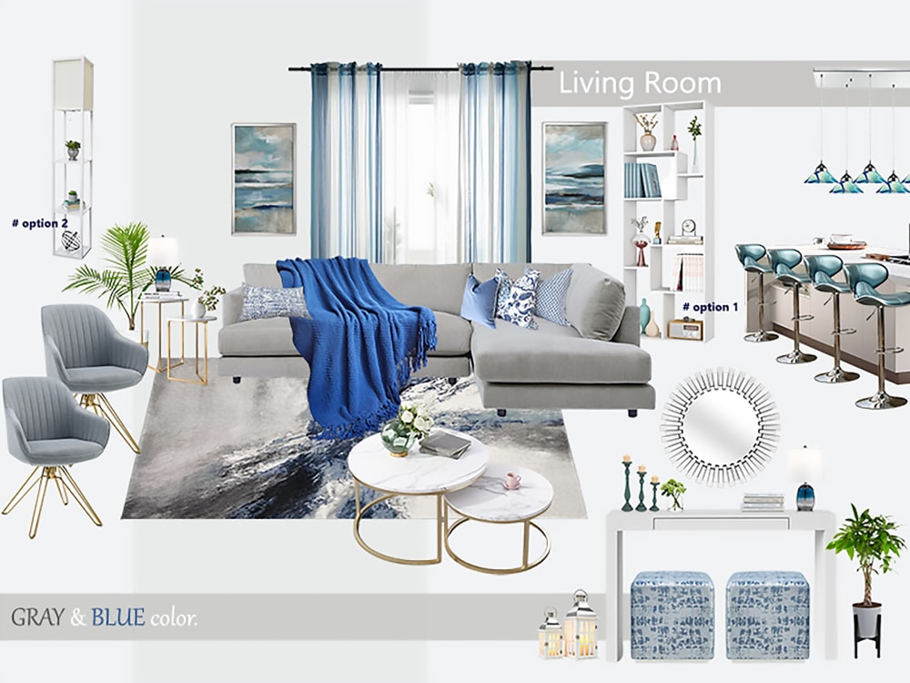 A fantastic deliverable from mood board designs and a shopping list ...