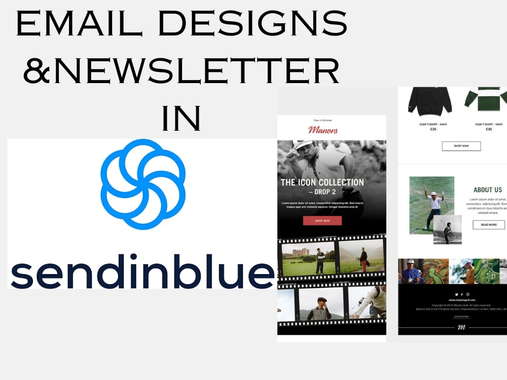 Email template, landing page, newsletter setup in Sendinblue | Upwork