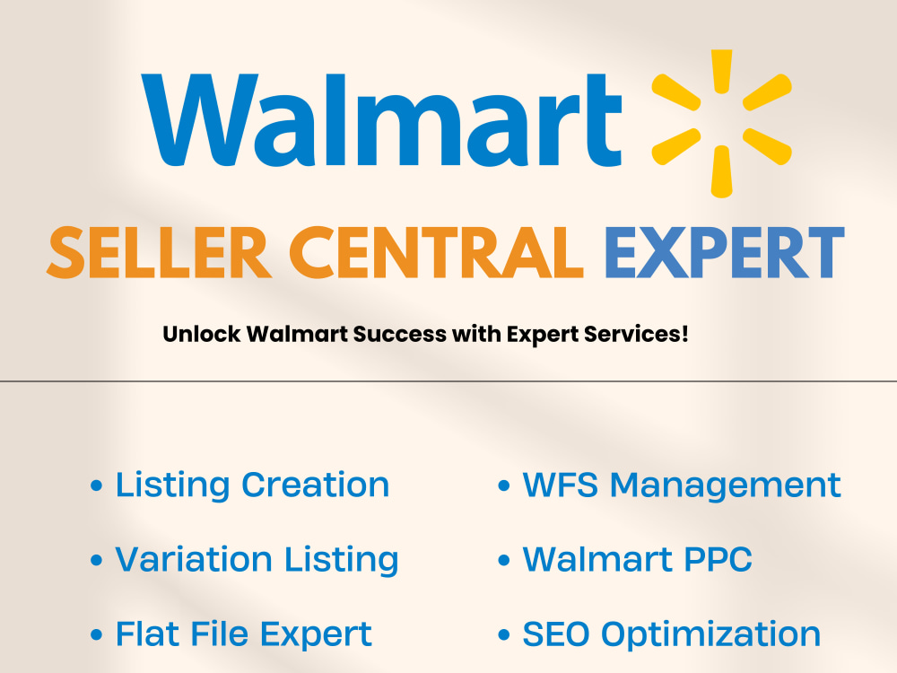 An Expert to manage your Walmart account. | Upwork
