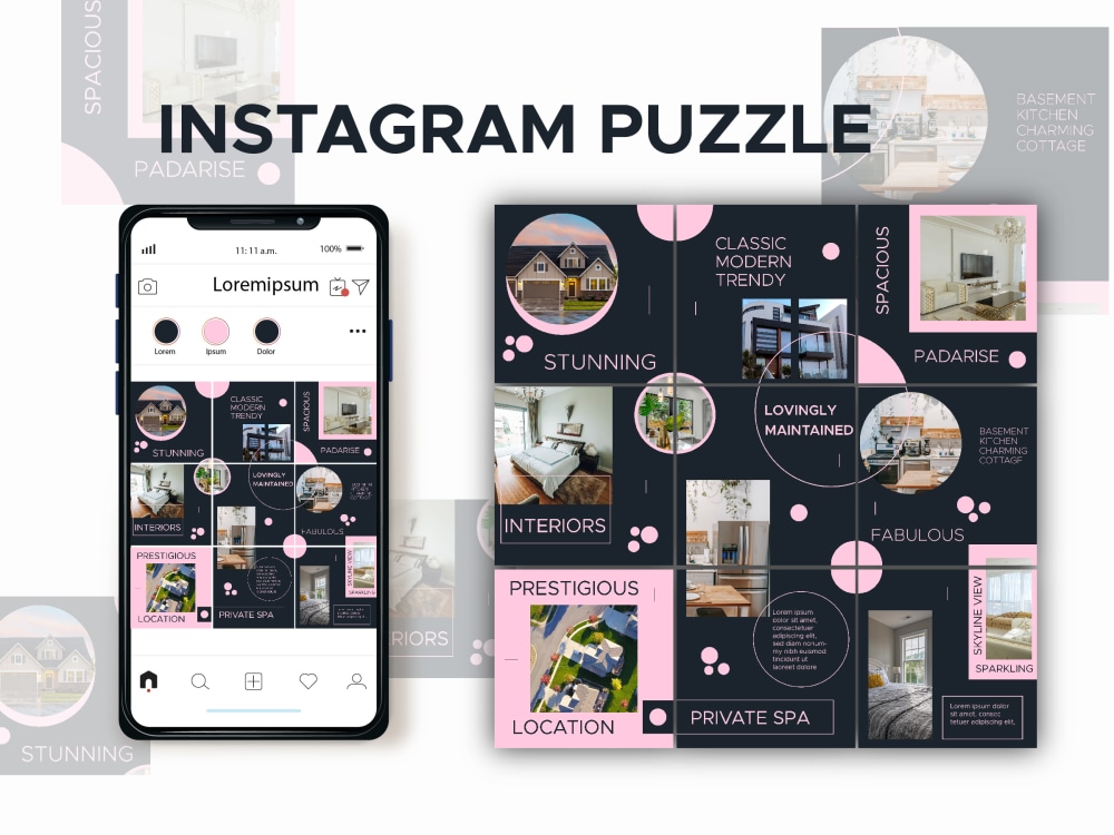 Amazing Instagram puzzle feed posts or template | Upwork