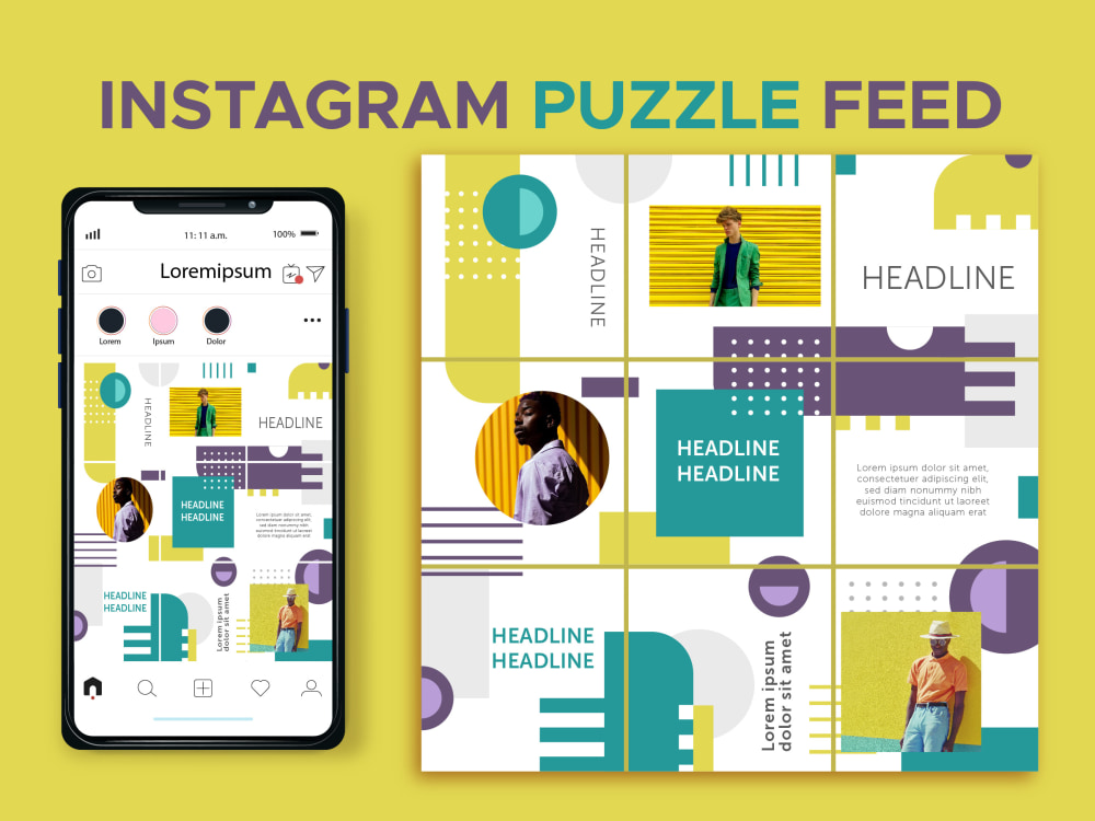 Amazing Instagram puzzle feed posts or template | Upwork